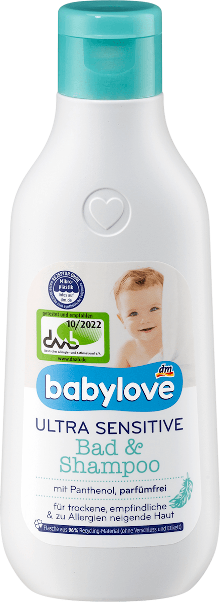 babylove Ultra Sensitive koupel & šampon 2 v 1, 250 ml | dm.cz