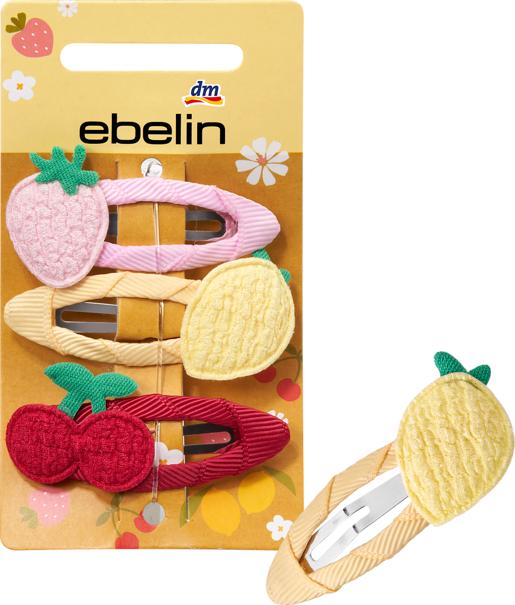 ebelin Haarclips Erdbeere, Zitrone, Kirsche, 3 St dauerhaft günstig ...