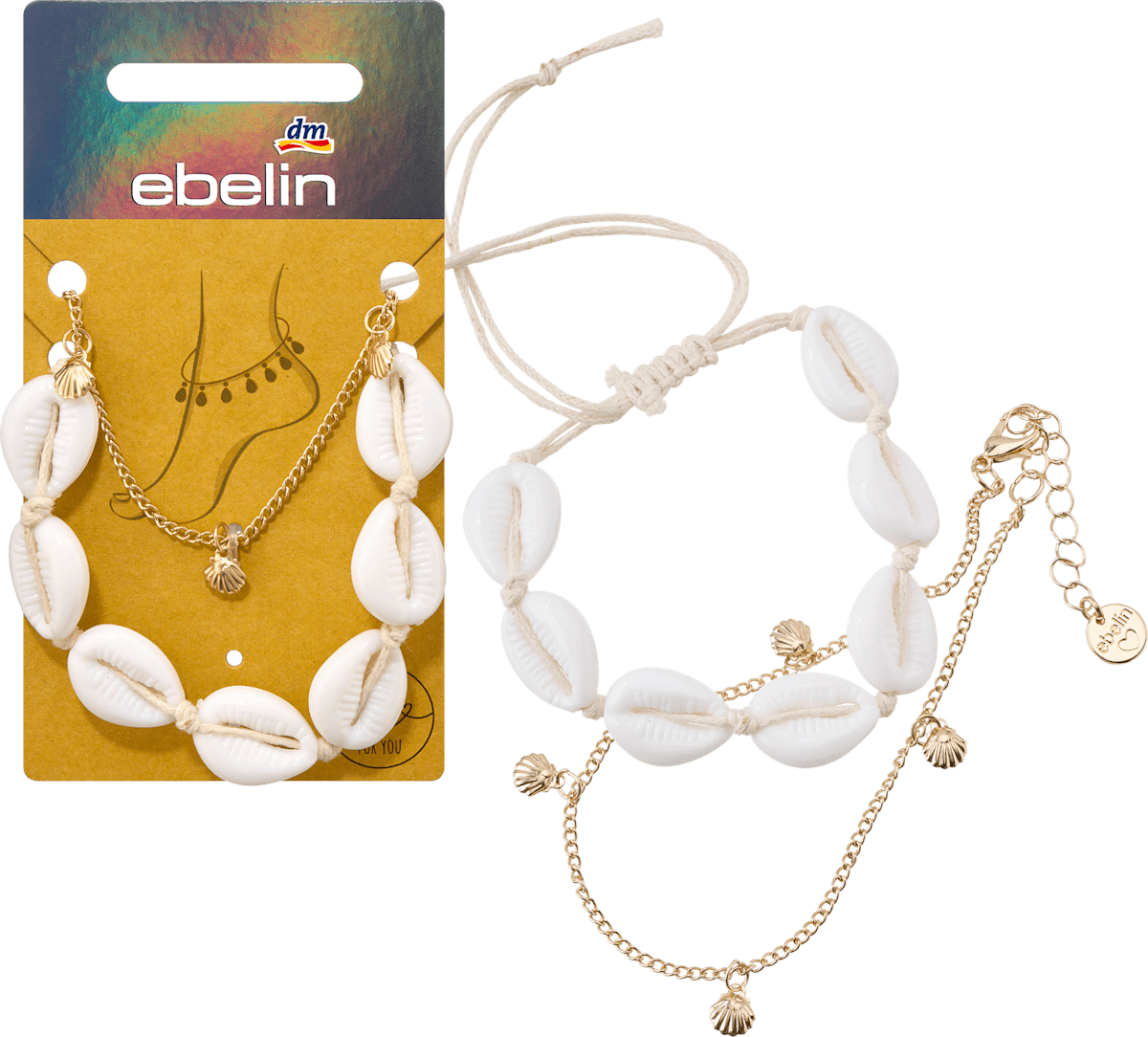 ebelin Fußkette mit Muscheln, 2 St dauerhaft günstig online kaufen | dm.de