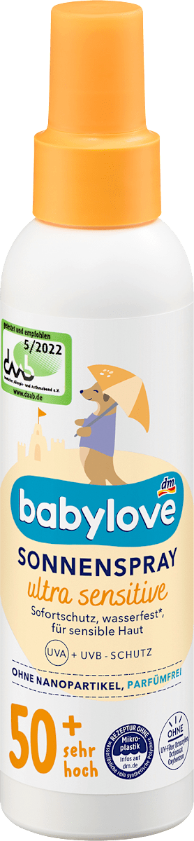 babylove Sonnenspray Baby ultra sensitive LSF 50+, 150 ml dauerhaft ...