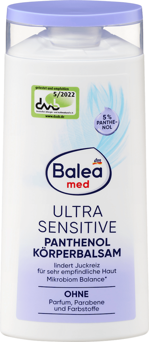 Balea med Körperbalsam Ultra Sensitive Panthenol, 250 ml dauerhaft ...