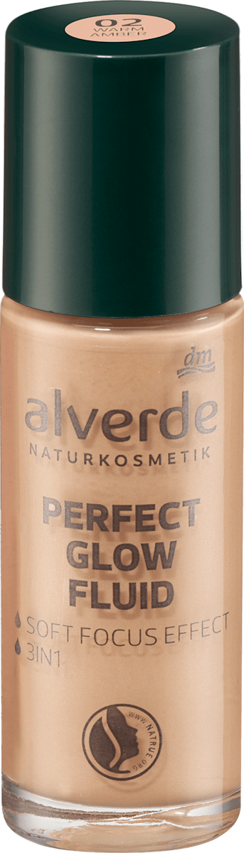 alverde NATURKOSMETIK Highlighter Perfect Glow Fluid 02 Warm Amber, 29 ...