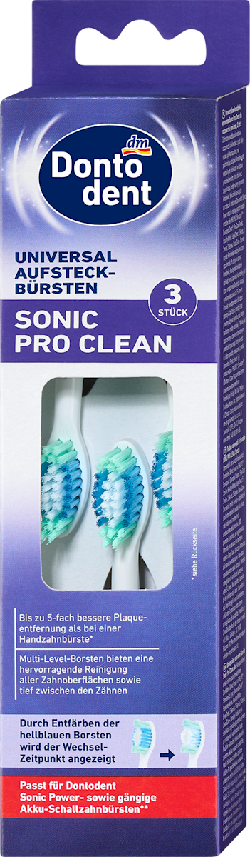 Dontodent Aufsteckbürsten Sonic Pro Clean 3St, 3 St dauerhaft günstig ...