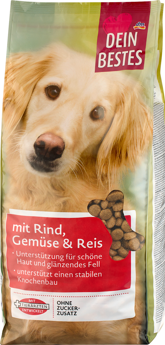 DEIN BESTES Суха храна за кучета с говеждо месо, зеленчуци и ориз, 3 ...