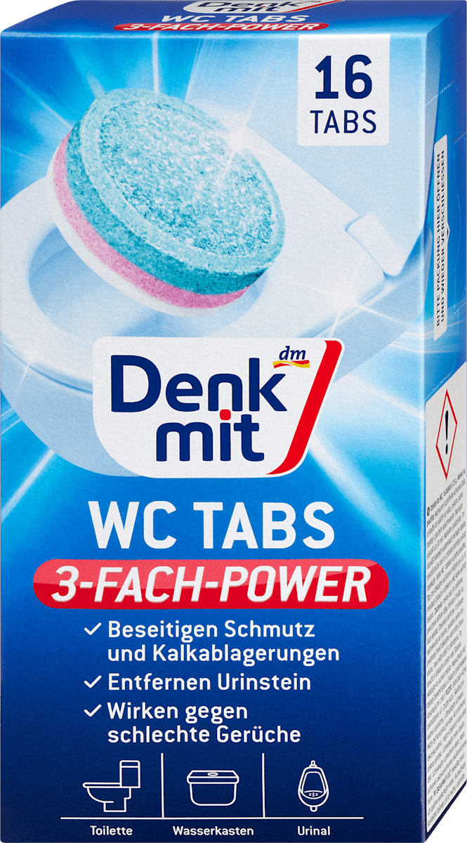 Denkmit WC-Reiniger Tabs, 16 St dauerhaft günstig online kaufen | dm.de
