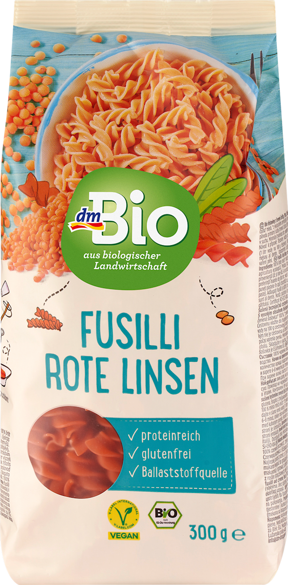 dmBio fusilli din linte rosie ECO, 300 g | dm.ro