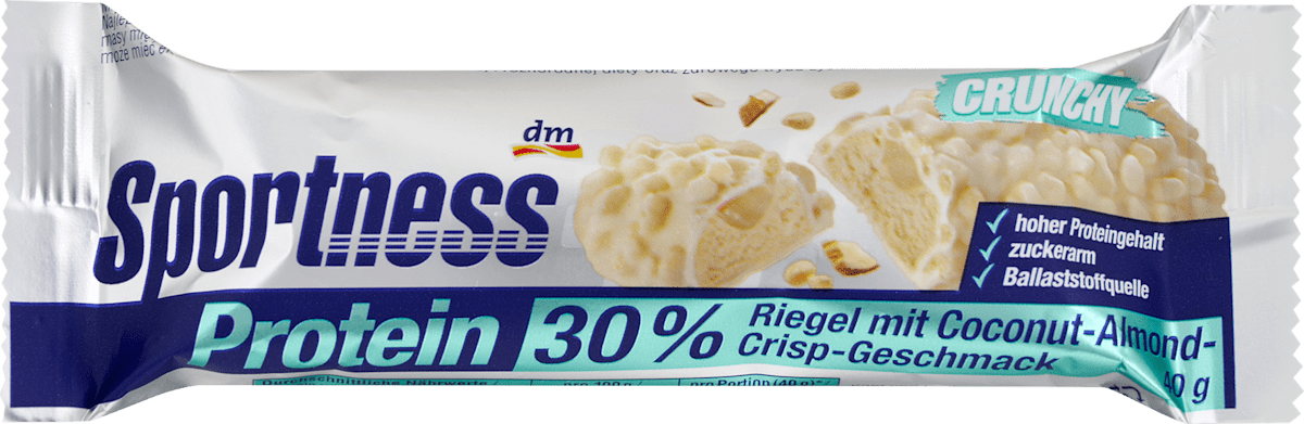 Sportness Proteinska ploščica z okusom kokosa, mandlja in krispijev, 40 ...