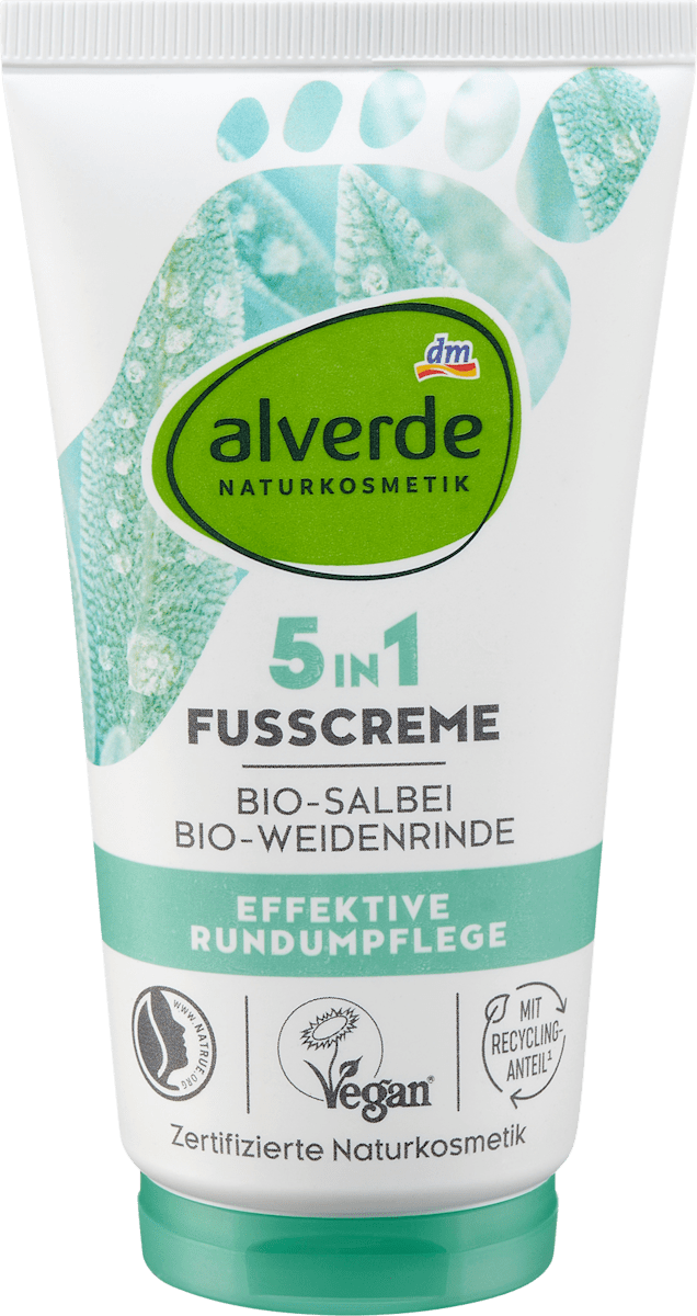 alverde NATURKOSMETIK 5u1 krema za stopala, 75 ml | dm.rs