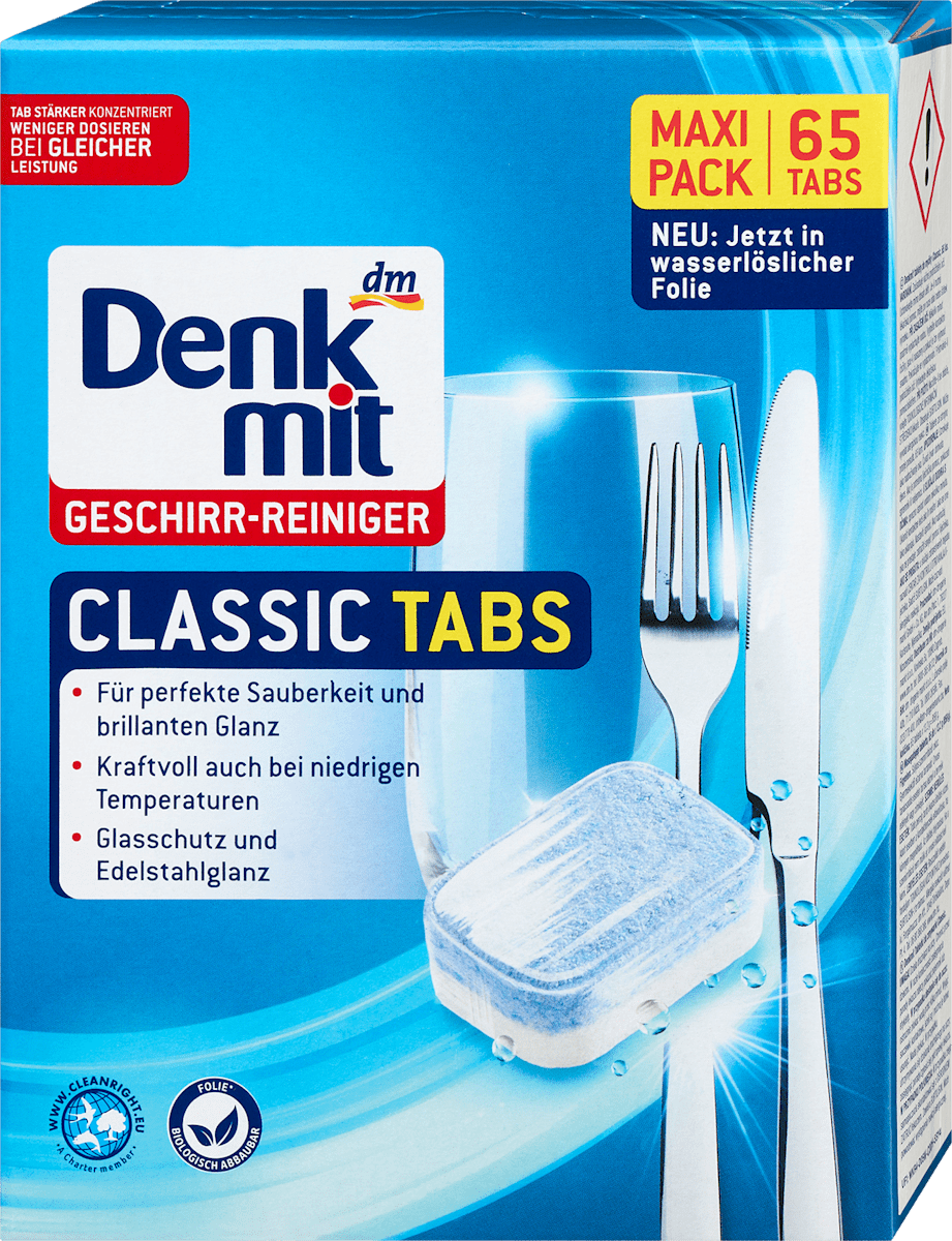 Denkmit Classic tablete za pranje posuđa, 65 kom. | dm Bosna i Hercegovina