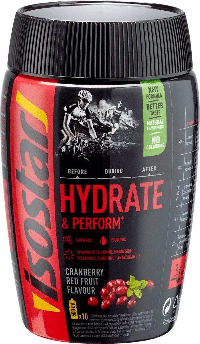 isostar Prašek za pripravo napitka Hydrate & Perform, z okusom brusnice ...