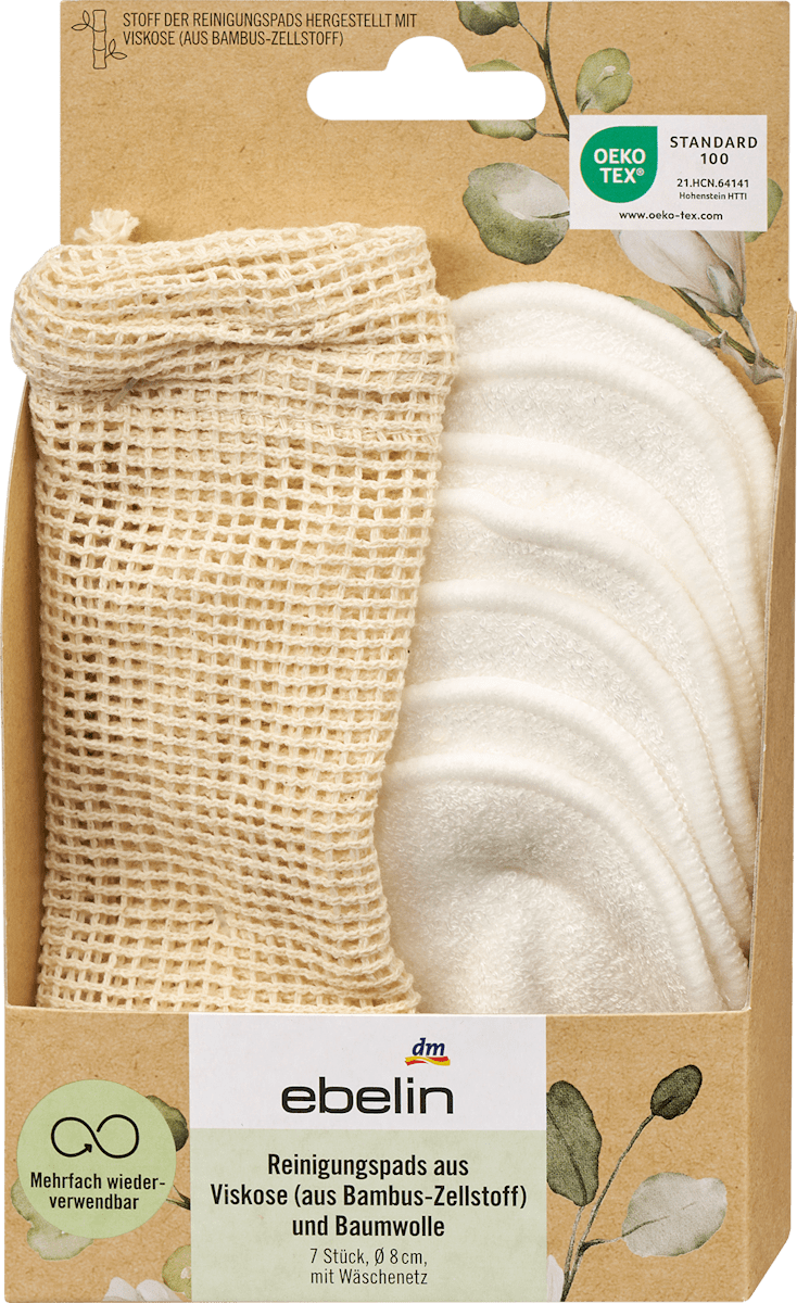 ebelin odličovací tampony s prací síťkou, 7 ks | dm.cz