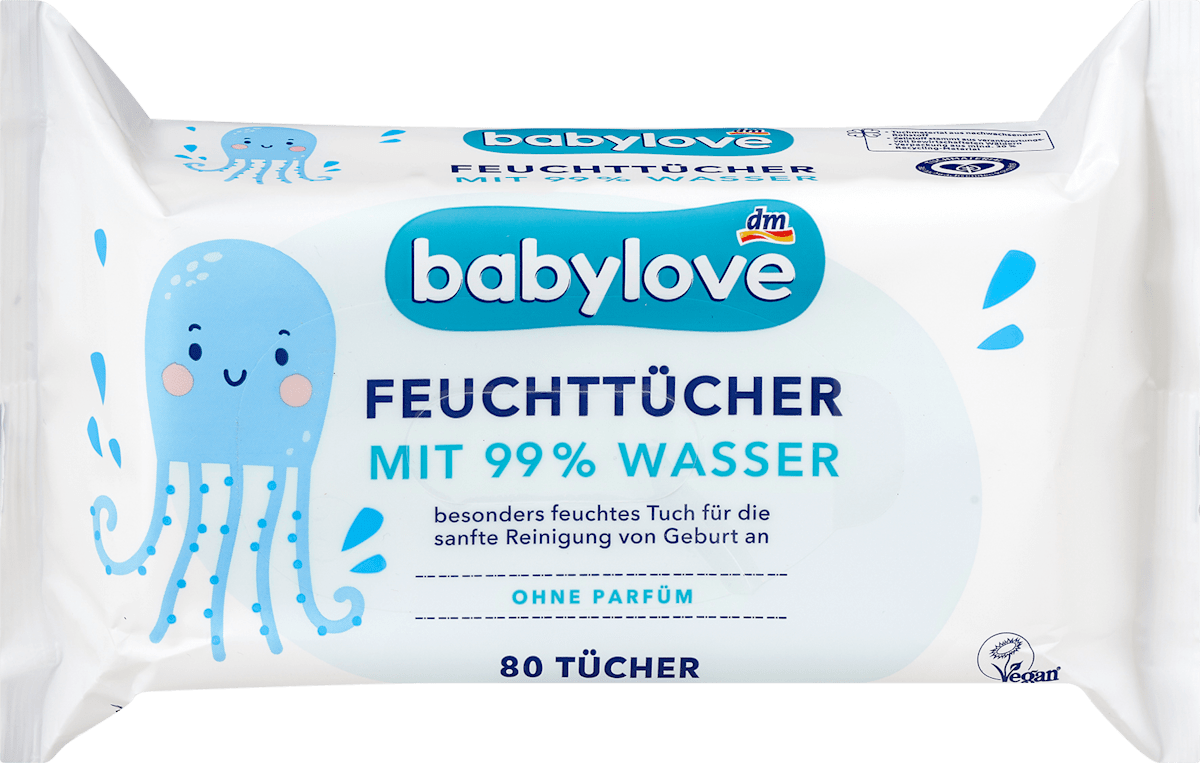 babylove Nedves törlőkendő 99% vízzel | dm.hu