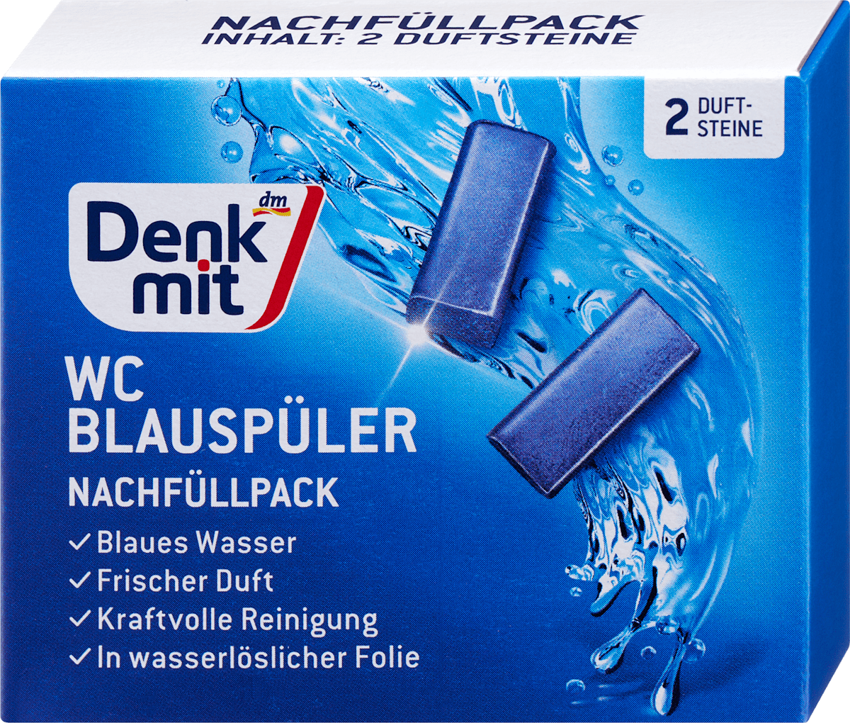 Denkmit Plavi kamen za WC šolju - dopuna, 2x40g, 2 kom | dm.rs