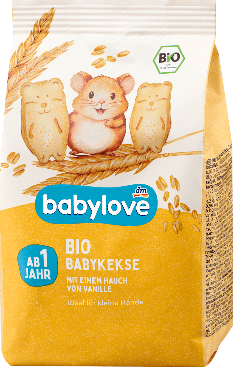 babylove Bio babakeksz vaníliával, 1 éves kortól, 125 g | dm.hu