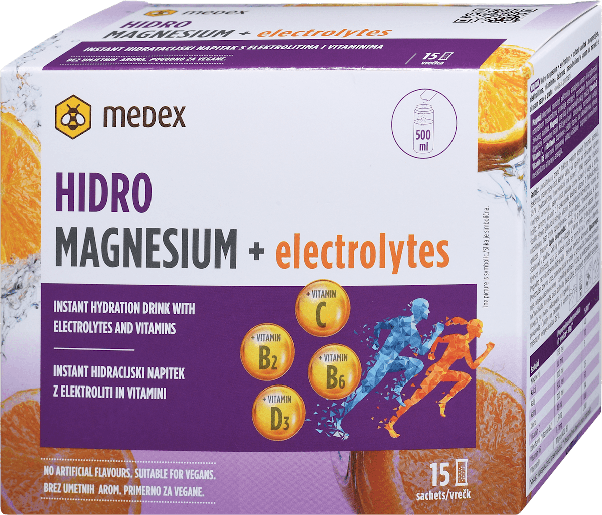 Medex Prehransko dopolnilo Hidro magnesium + electrolytes, 15 kos | dm.si