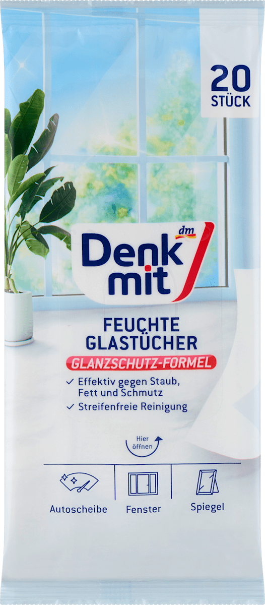 Denkmit Vlažne maramice za čišćenje stakla, 20 kom | dm.rs