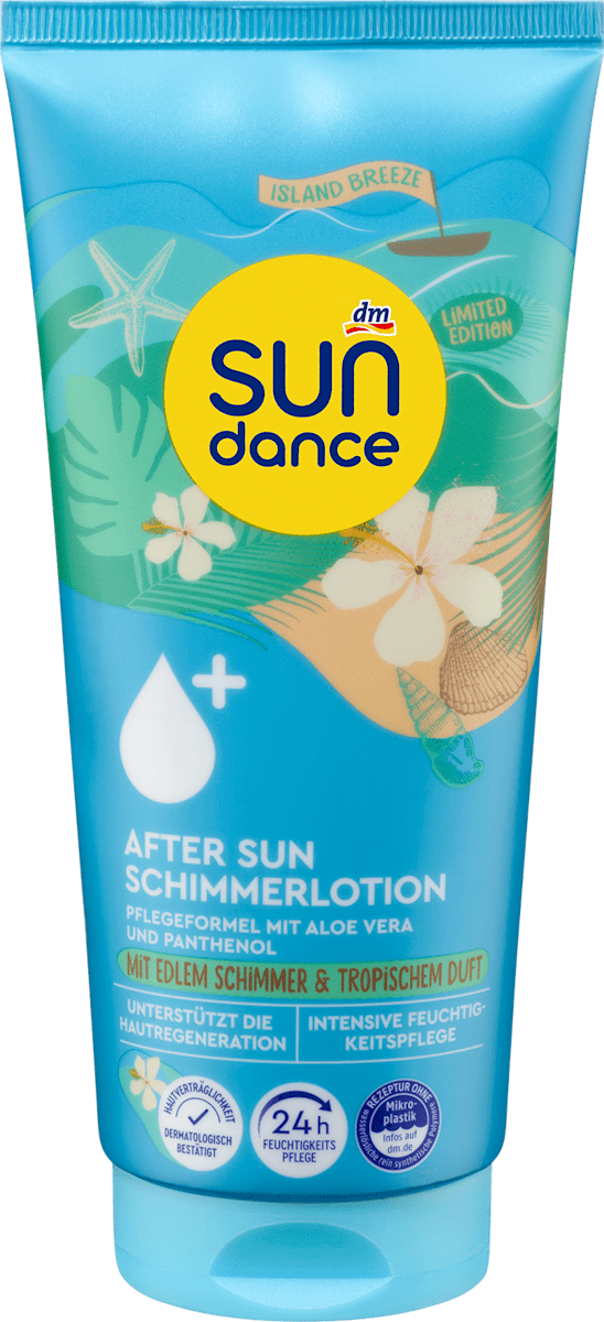 SUNDANCE Napozás utáni csillámló testápoló lotion trópusi illattal, 200 ...