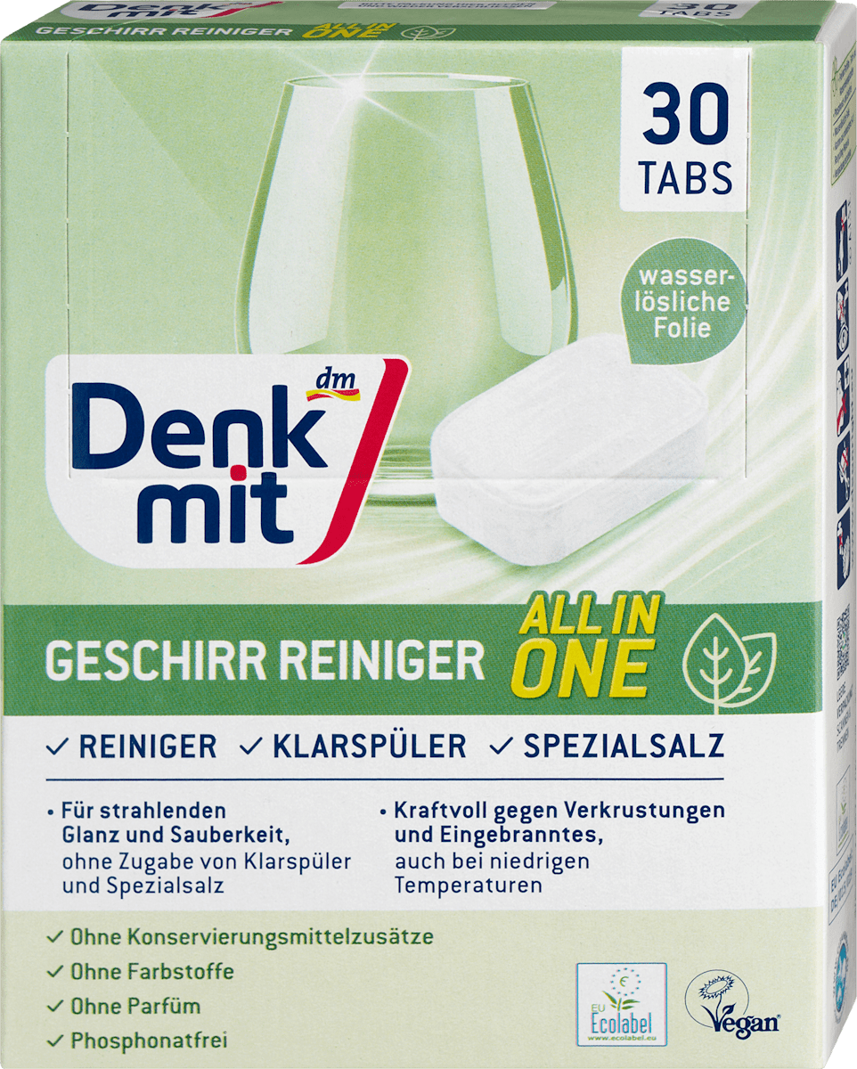 Denkmit Таблетки за съдомиялна Nature (30x19,25g), 577,5 g | dm България