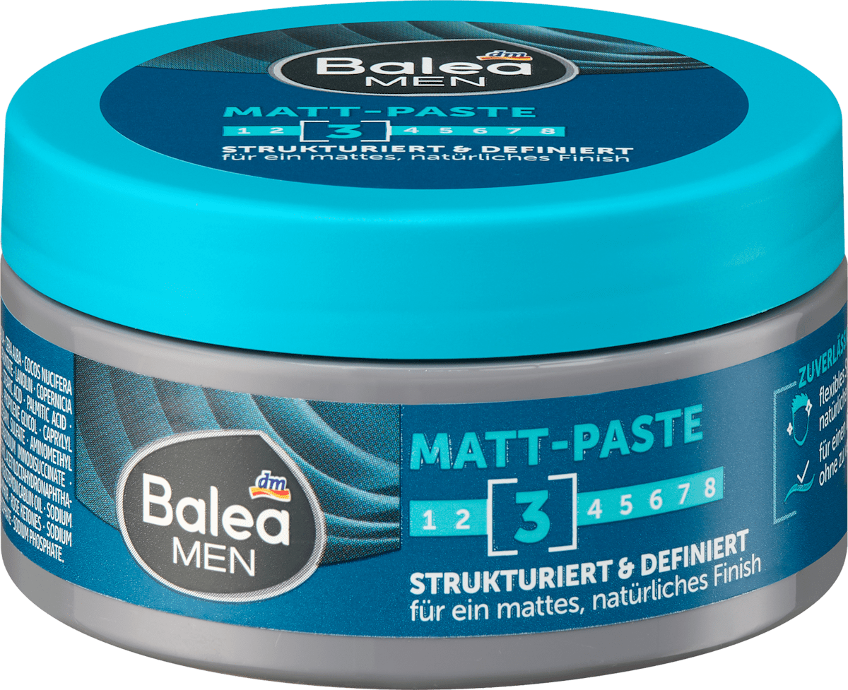 Balea MEN modelovací pasta na vlasy pro matný efekt, 100 ml | dm.cz