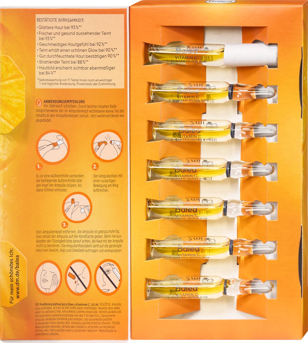 Balea Glow vitamin C 2-fazna kura, 7 x 2 ml, 14 ml | dm.hr