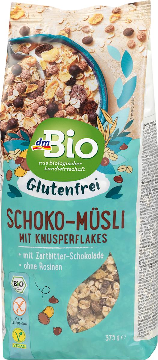 dmBio Čokoladni musli bez glutena, 375 g | dm.rs