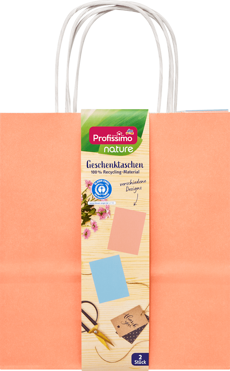 Profissimo nature dárková taška MIDI mix recyklovatelná, 2 ks | dm.cz