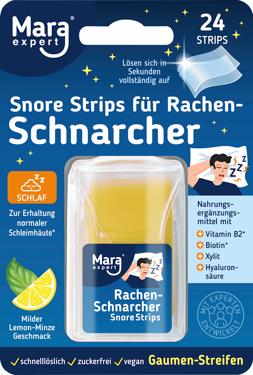 Mara Snore Strips Rachen-Schnarcher Gaumen-Streifen, 24 St dauerhaft ...