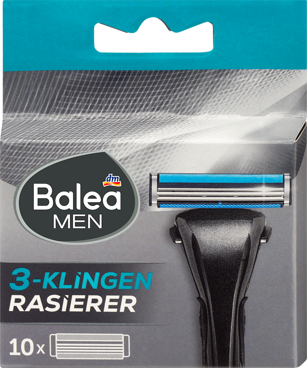 Balea MEN Rasierklingen, 3-Klingen Rasierer, 10 St dauerhaft günstig ...