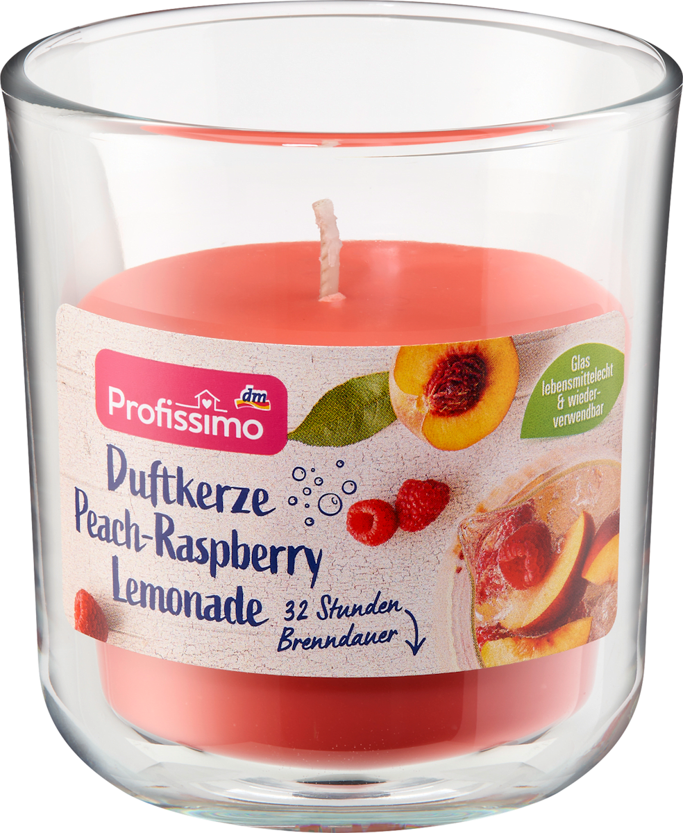 Profissimo Duftkerze im Glas Peach-Raspberry Lemonade, 1 St dauerhaft günstig online kaufen | dm.de