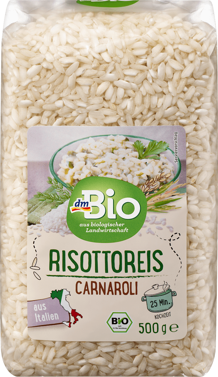 dmBio Riso Carnaroli per risotto, 500 g | dm Italia