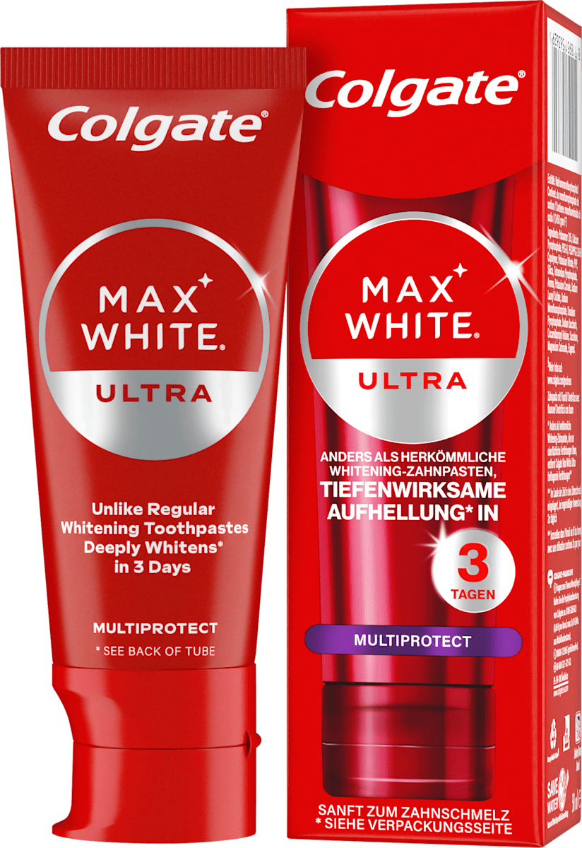 Colgate Zahnpasta Max White Ultra Multiprotect, 50 ml dauerhaft günstig ...