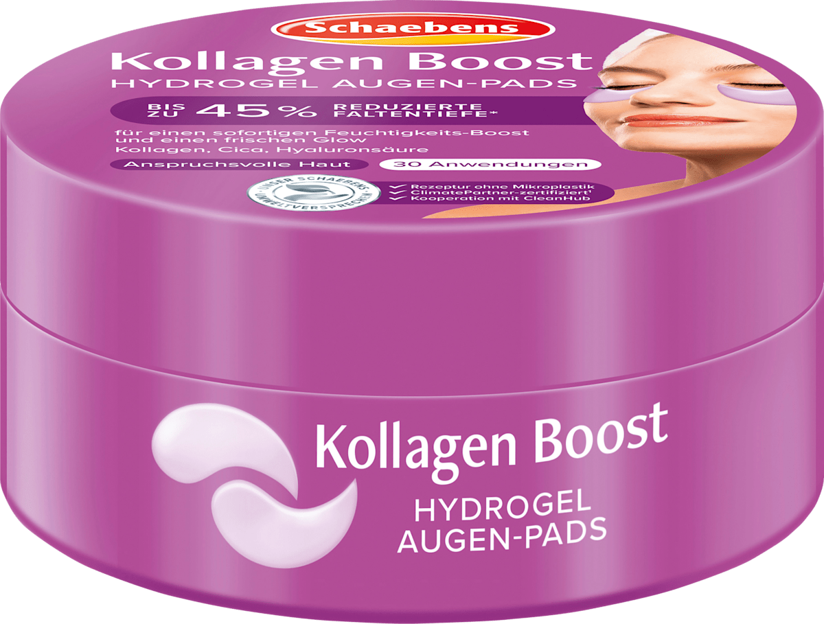 Schaebens Augenpads Hydrogel Kollagen Boost Tiegel (30 Paar), 60 St dauerhaft günstig online ...