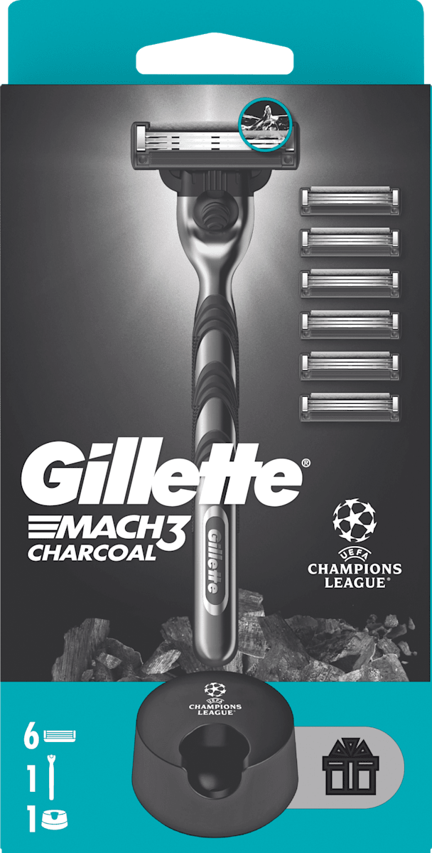 Gillette Mach3 borotva készülék 6 db betéttel + állvánnyal, 1 db | dm.hu