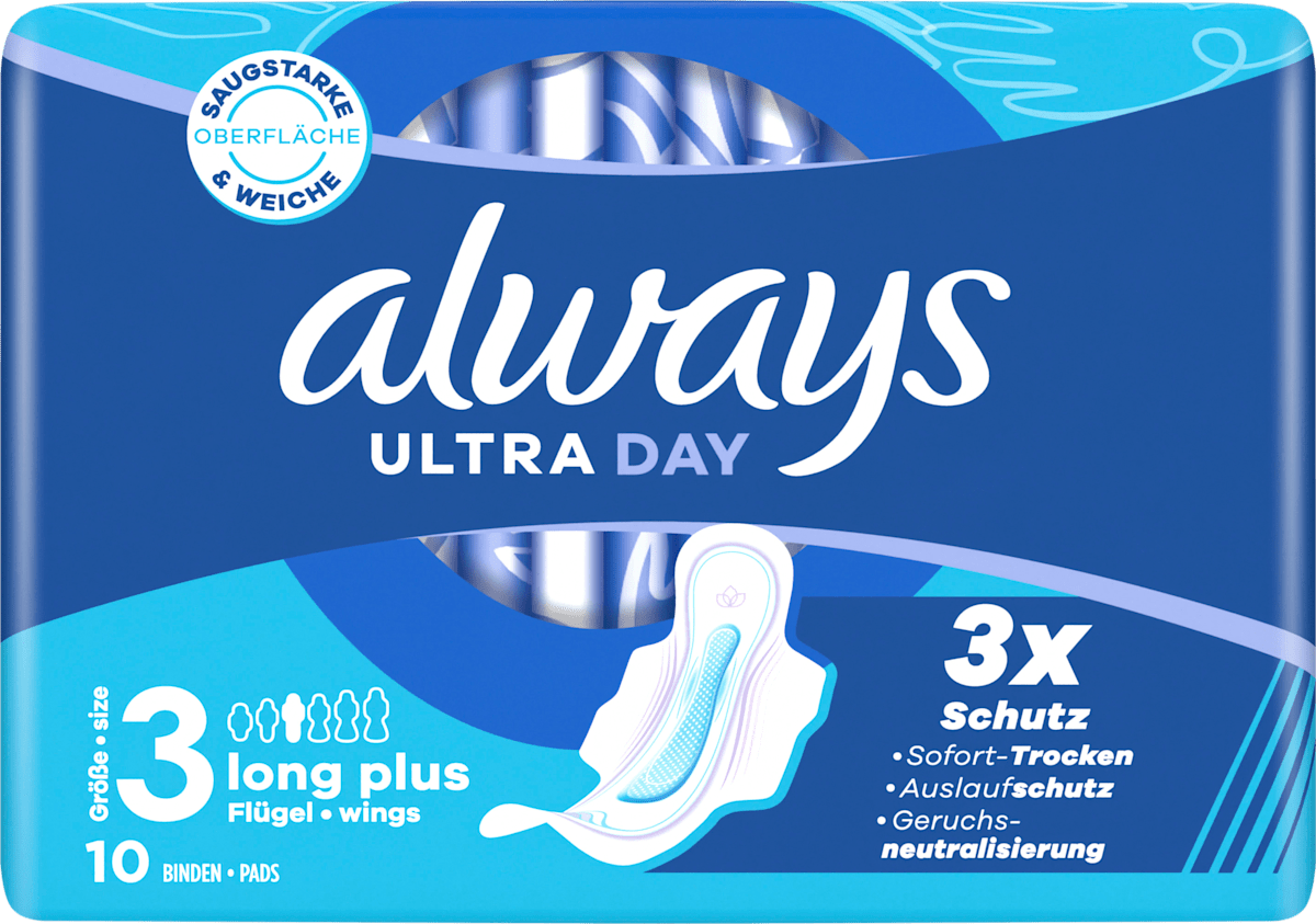 always Binden Ultra Day 3 Long Plus, 10 St | dm.at