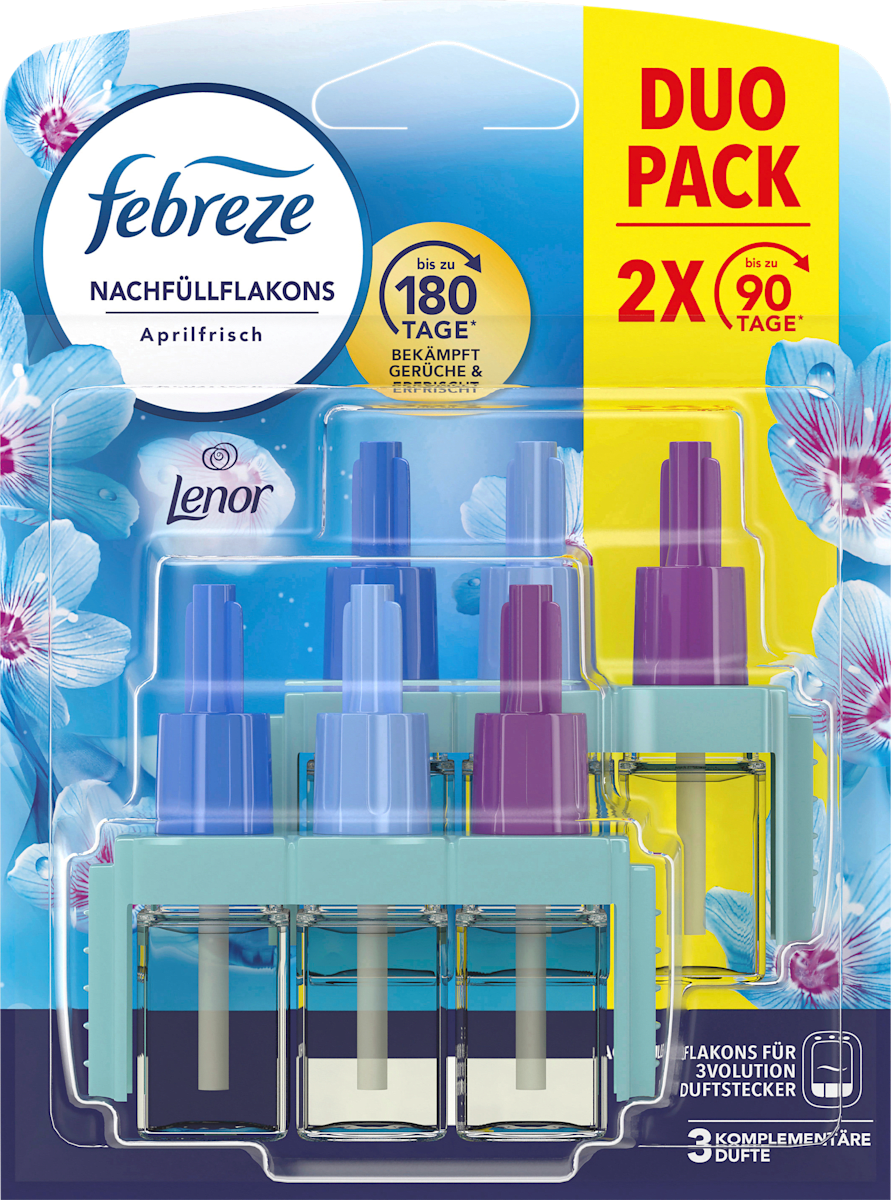 Febreze Lufterfrischer Duftstecker 3Volution Aprilfrisch Nachfüllpack ...