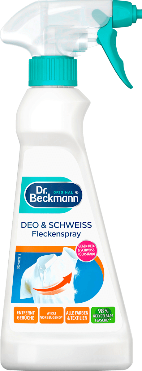 Dr. Beckmann Fleckenentferner Spray für Deo & Schweiß, 250 ml dauerhaft ...