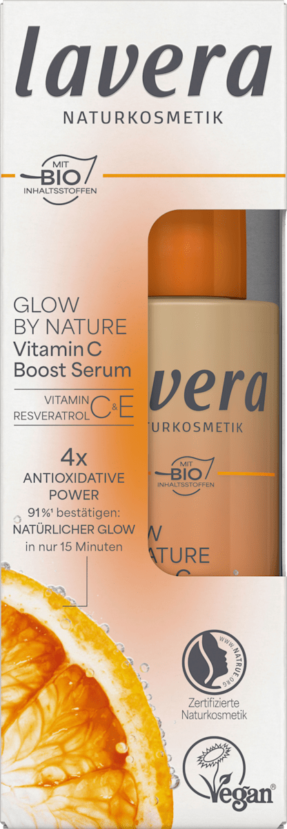 lavera NATURKOSMETIK Serum Gesicht Glow By Nature Vitamin C Boost, 30 ...