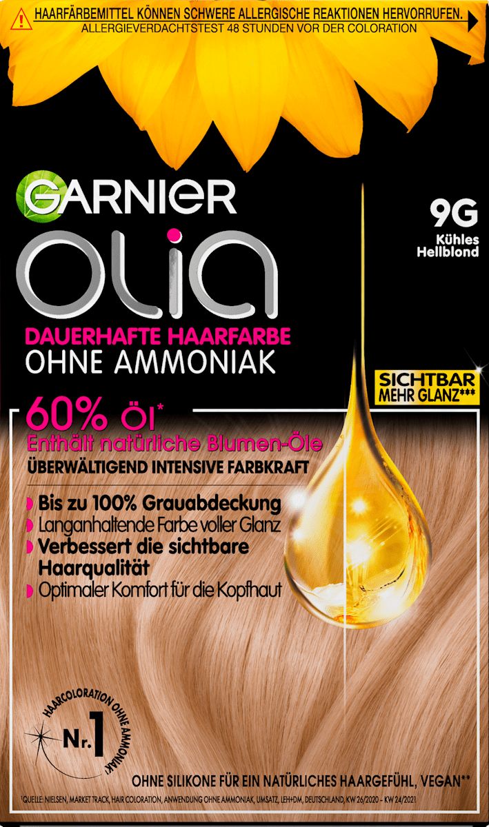 GARNIER olia Haarfarbe 9G Kühles Hellblond, 1 St dauerhaft günstig ...
