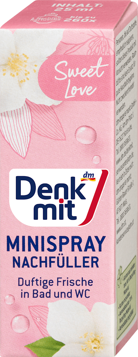 Denkmit Lufterfrischer Minispray Sweet Love Nachfüllpack, 25 ml ...
