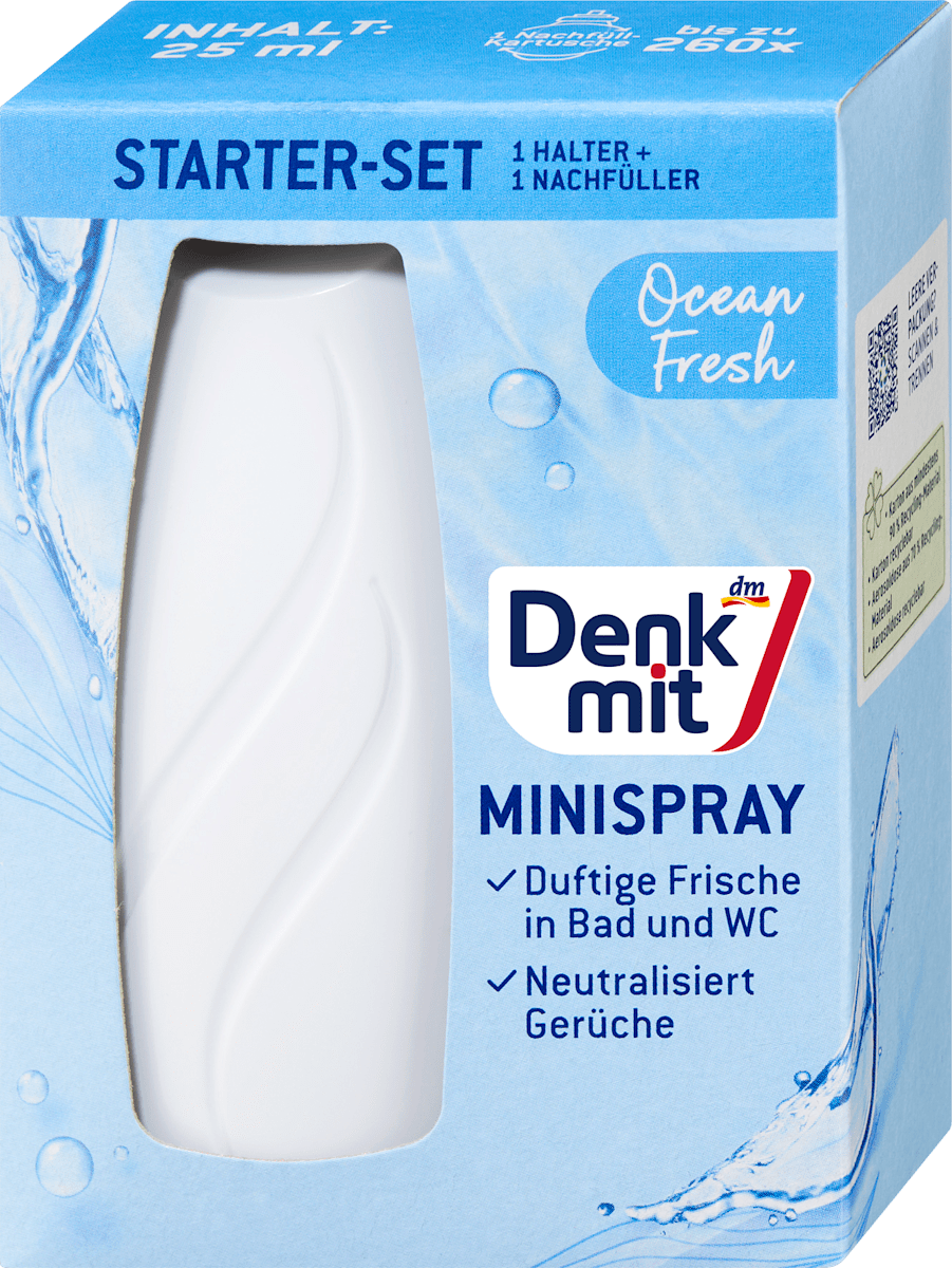 Denkmit Mini osviežovač vzduchu v spreji Ocean Fresh, 25 ml | mojadm.sk