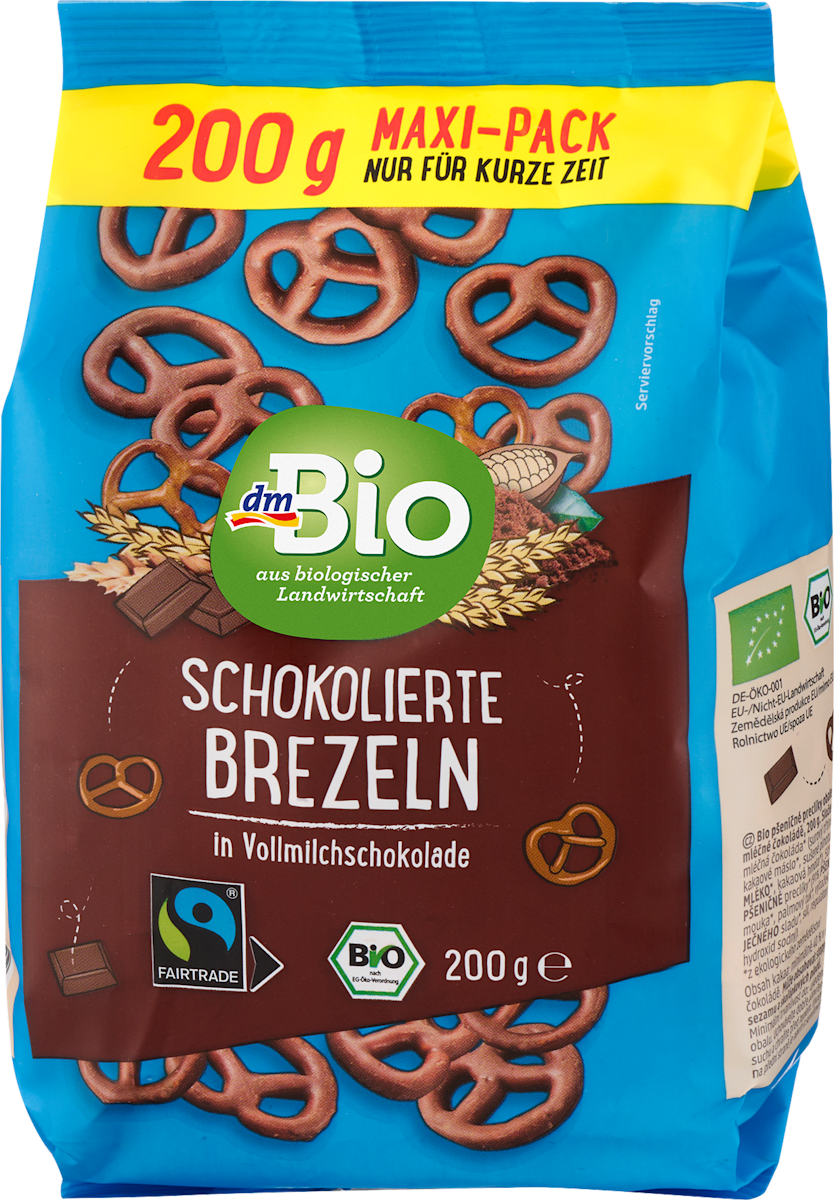 dmBio bio preclíky v mléčné čokoládě Maxi Pack, 200 g | dm.cz