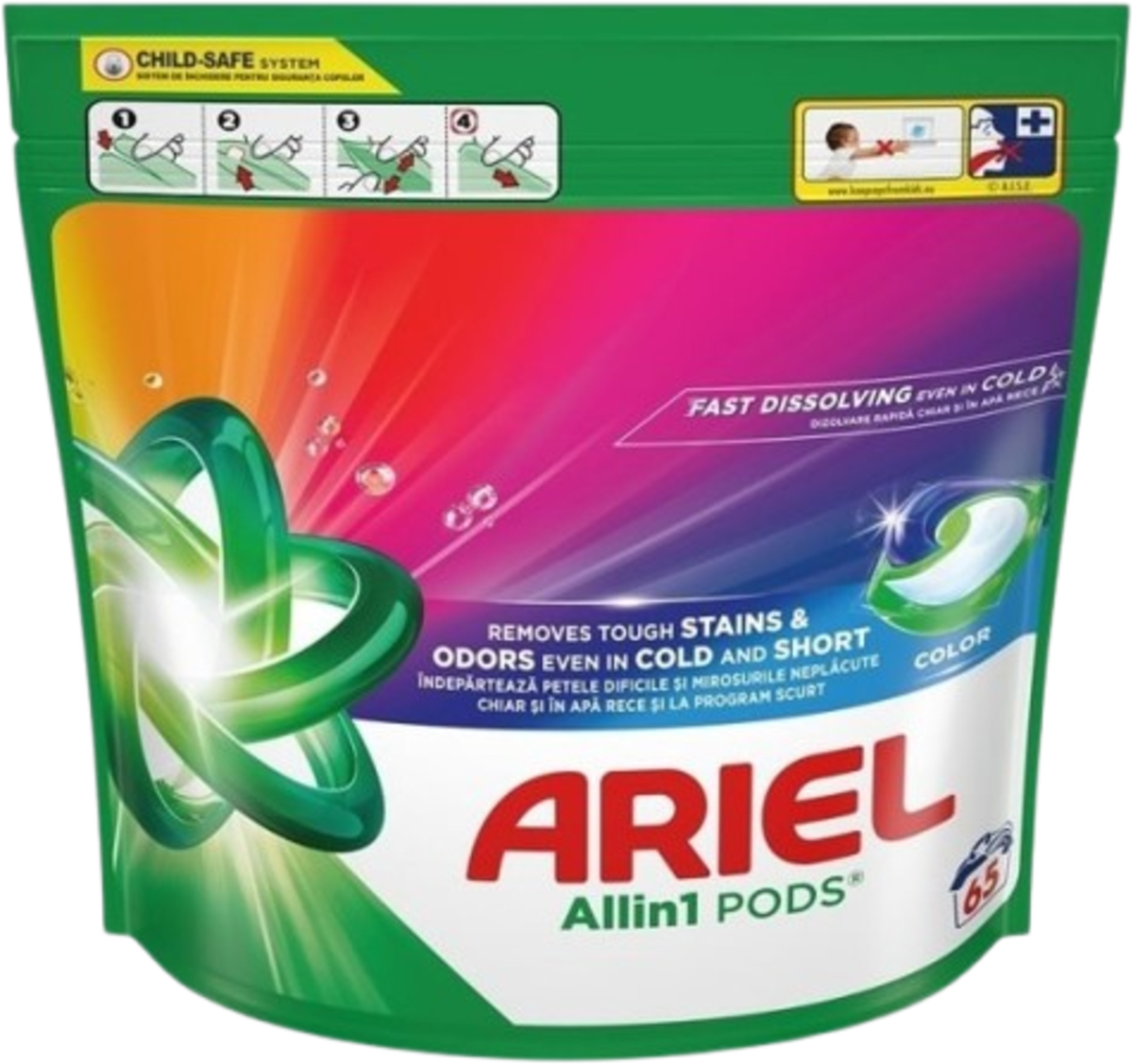 ARIEL Detergent de rufe capsule AIO 65 spălări, 65 buc | dm.ro