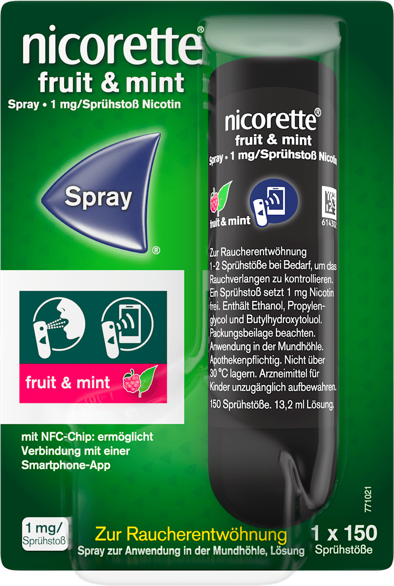 nicorette nicorette fruit & mint Spray 1 mg Nicotin/Sprühstoß, 1 St ...