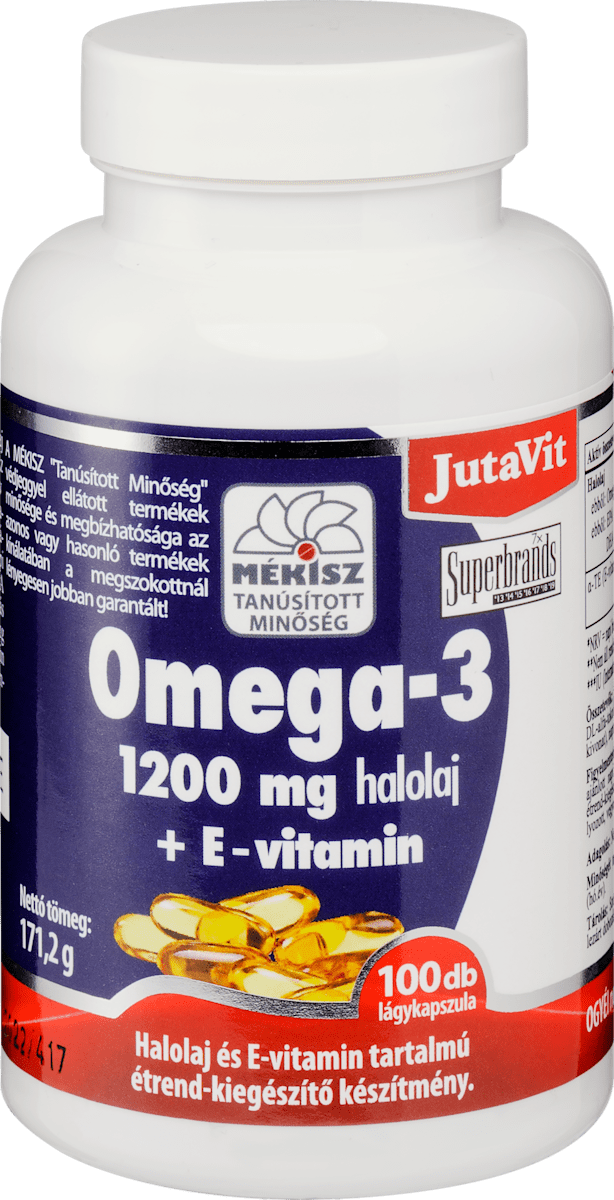 JutaVit Omega-3 halolaj+E-vitamin kapszula, 100 db | dm.hu