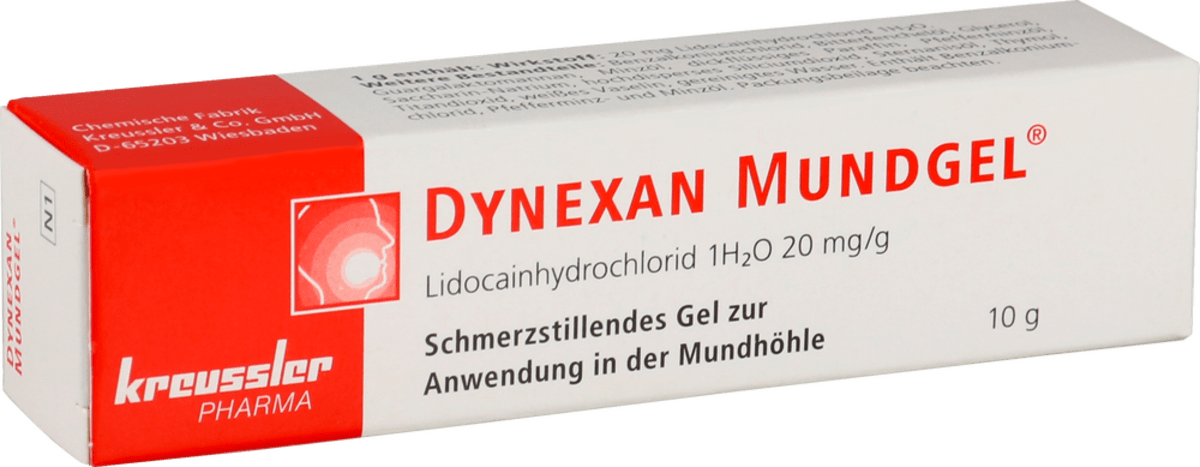 DYNEXAN DYNEXAN MUNDGEL 2 % Lidocainhydrochlorid 1 H2O 20mg/g Gel, 10 g ...