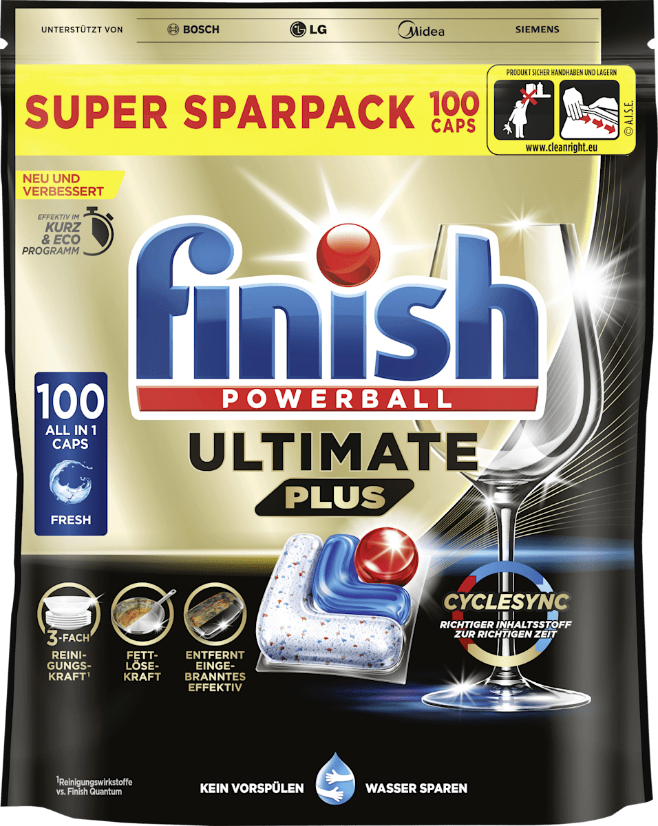 Finish Spülmaschinen-Tabs Ultimate Plus, 100 St dauerhaft günstig ...