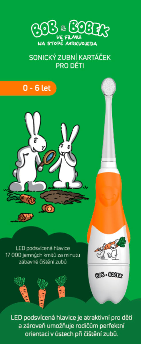 BOB & BOBEK sonický zubní kartáček, 1 ks | dm.cz