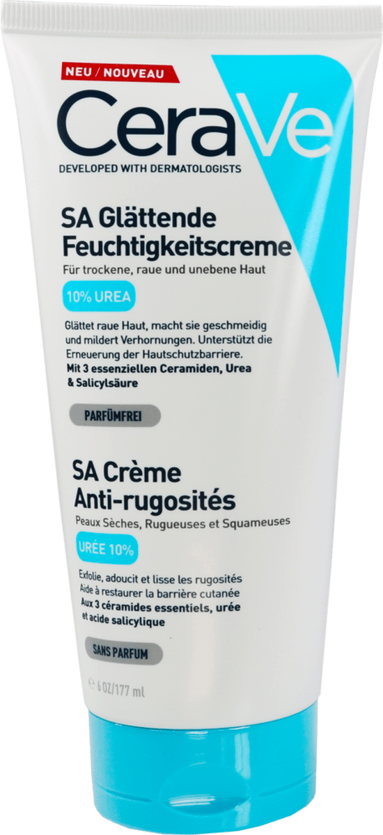 CeraVe CeraVe SA Urea Glättende Feuchtigkeitscreme, 177 ml dauerhaft ...