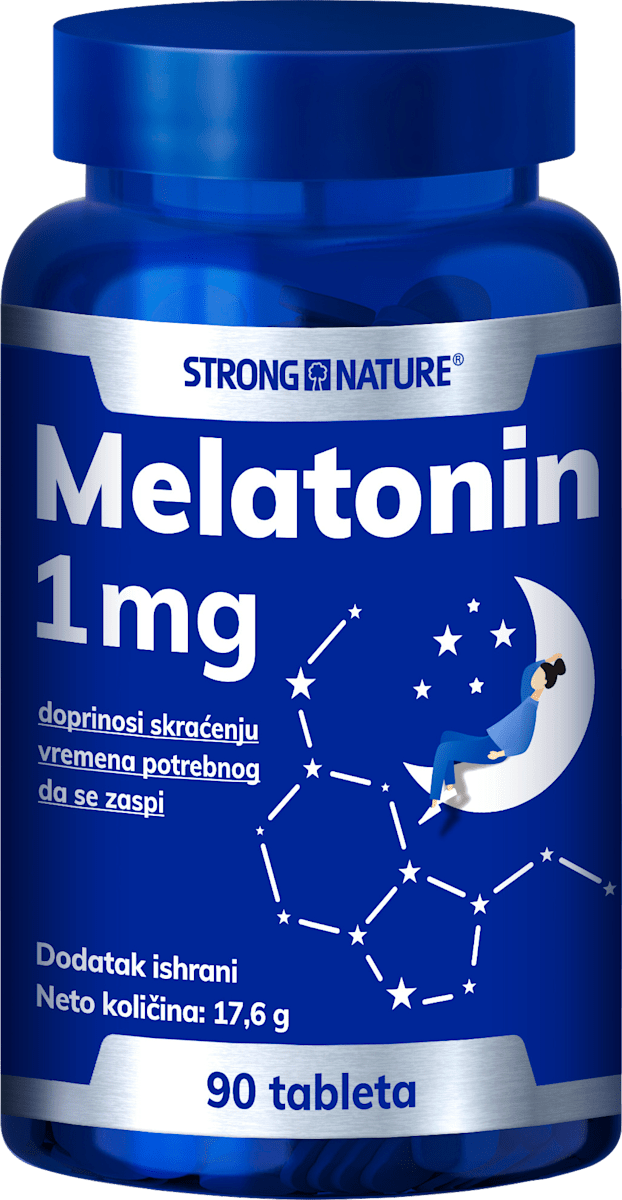 STRONG NATURE Melatonin 1 mg - tableta; dodatak ishrani, 90 kom | dm.rs