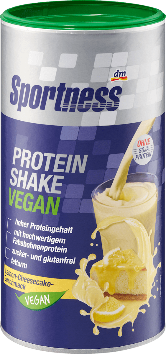 Sportness Proteinpulver, Proteinshake vegan, Lemon Cheesecake Geschmack ...